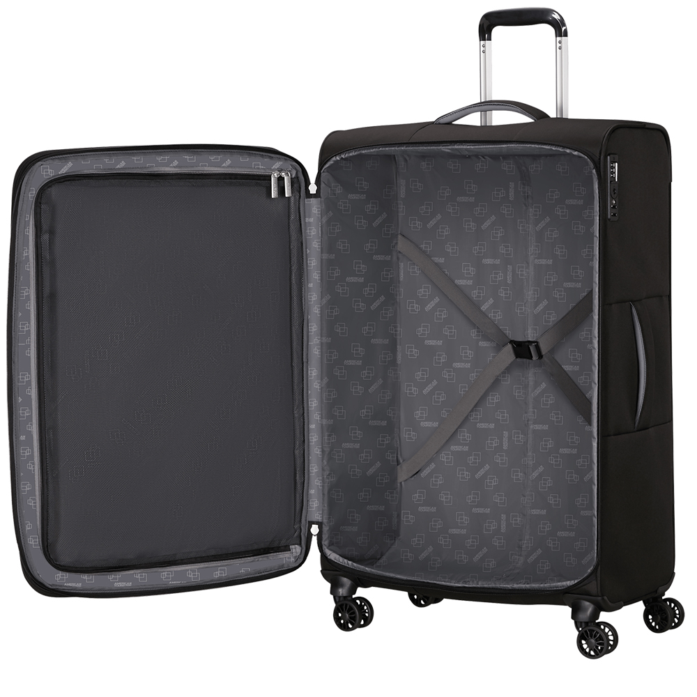 Cloudrider L trolley grande SAMSONITE 157367 JET BLACK - Grazia Pelletterie